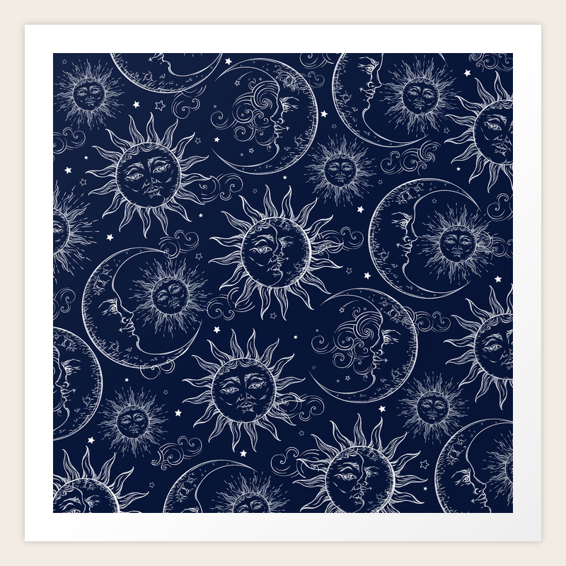 Moon And Stars Art