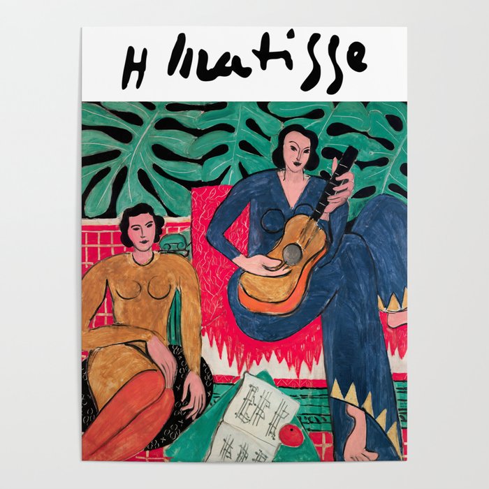 Henri Matisse The Music Signature Print Poster by walltowall | Society6