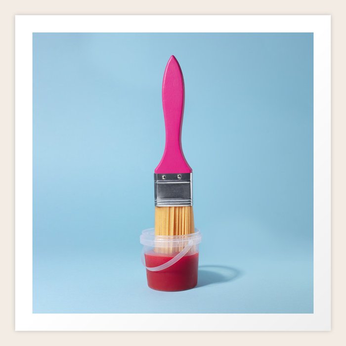 Tomato paintbrush Art Print by Pepino de Mar | Society6