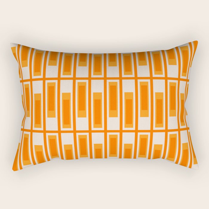 orange rectangle cushion