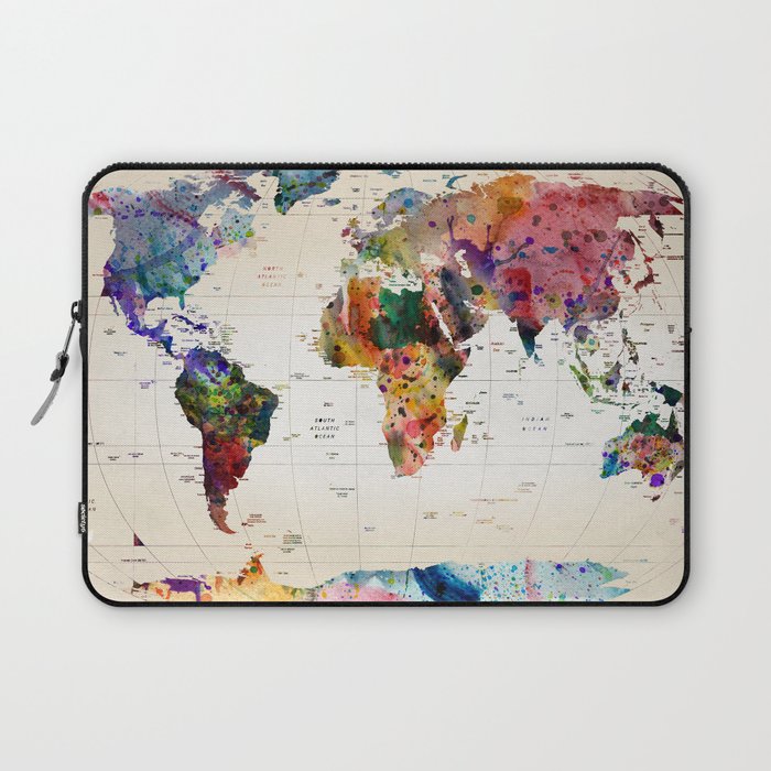 map Laptop Sleeve by Mark Ashkenazi | Society6