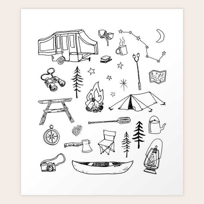 camping prints