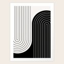 Two Tone Line Curvature VIII Art Print by colour poems | Society6
