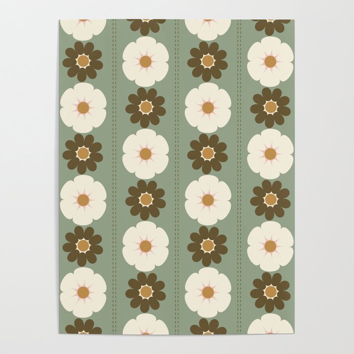 70s patterns flowers