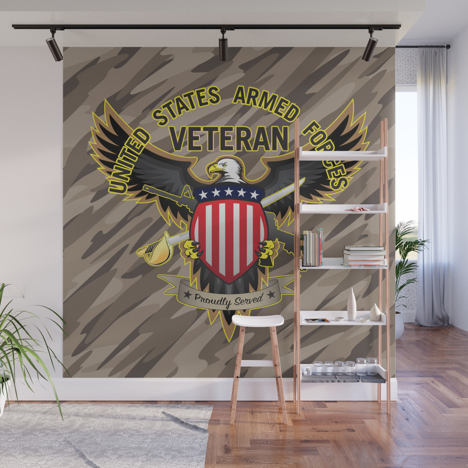 Home & Living Clocks Home Décor Proud Military Veteran Wall Clock etna ...
