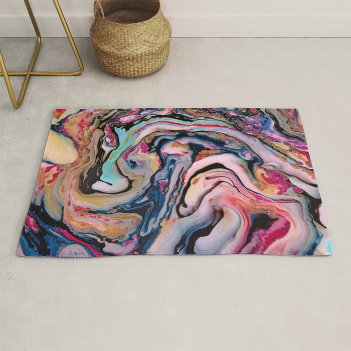 Colorful Fantasy Abstraction Rug by CatyArte | Society6