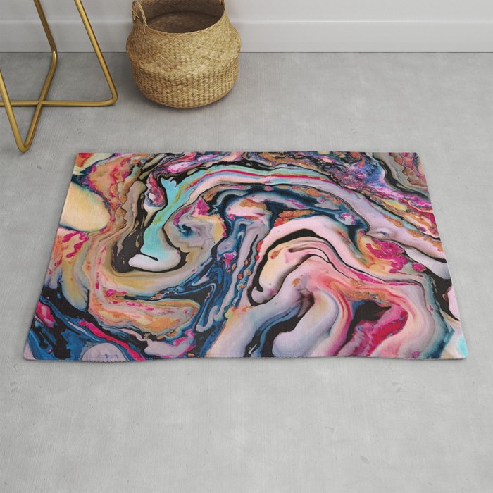 Colorful Fantasy Abstraction Rug by CatyArte | Society6