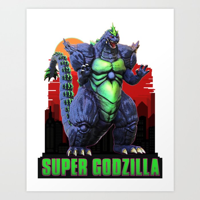 Retro Godzilla Art