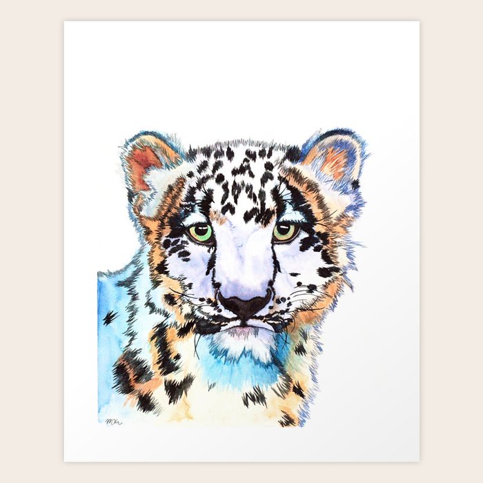 Snow Leopard Print Rainbow