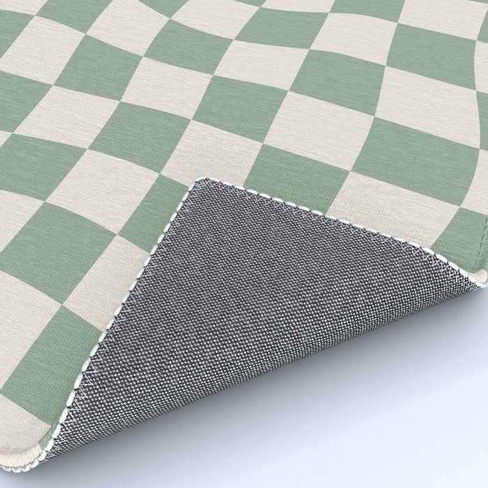 wavy checkered pattern rug
