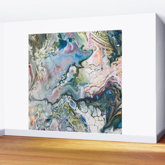 Sea and Land Acrylic Abstract Painting Wall Mural by artaddiction45 ...