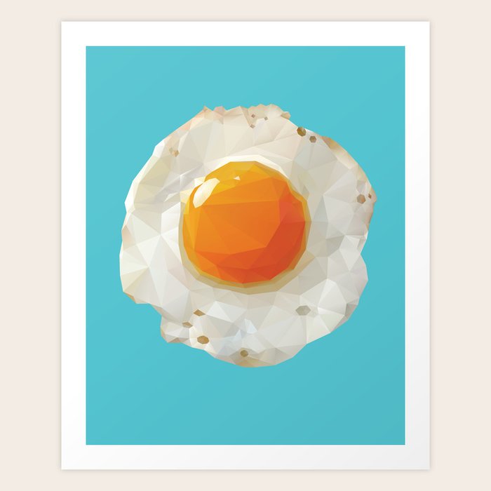 fried egg art