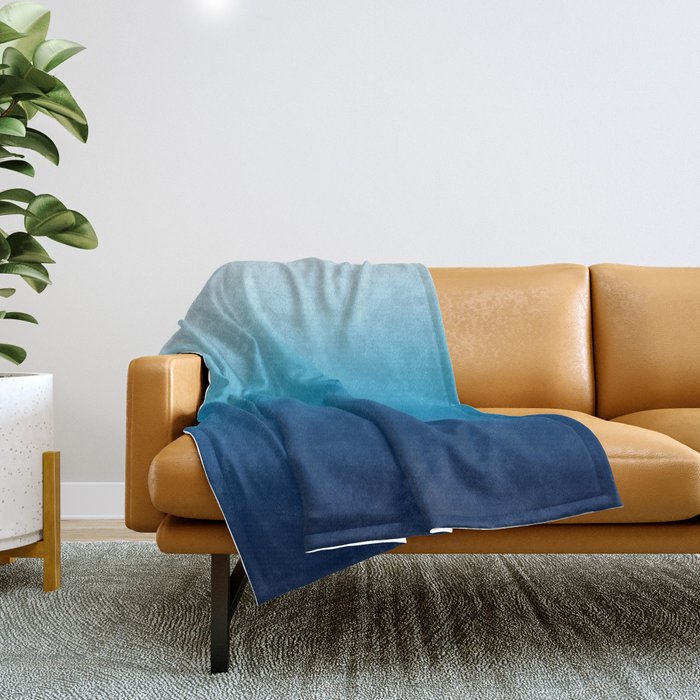 blue ombre throw