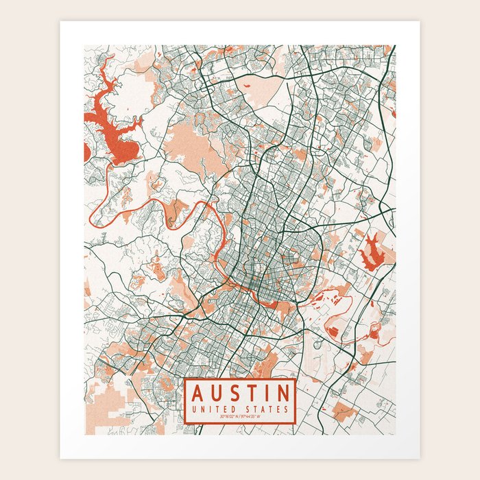 Printable Map Of Texas Austin