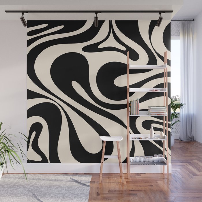 black wall mural