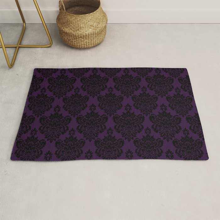 purple patterned rug