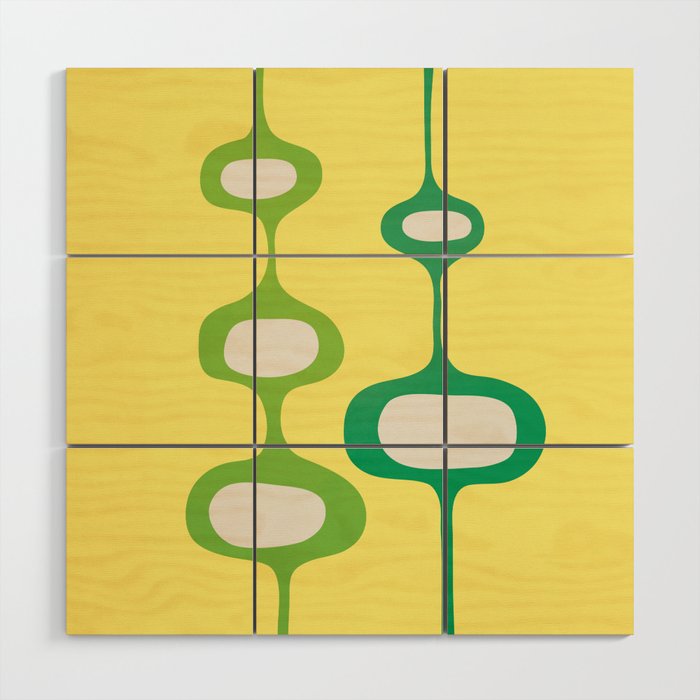 Mid-Century Modern Abstract Art 20 Wood Wall Art by City Art | Society6