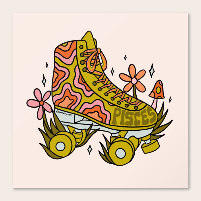 roller skate print
