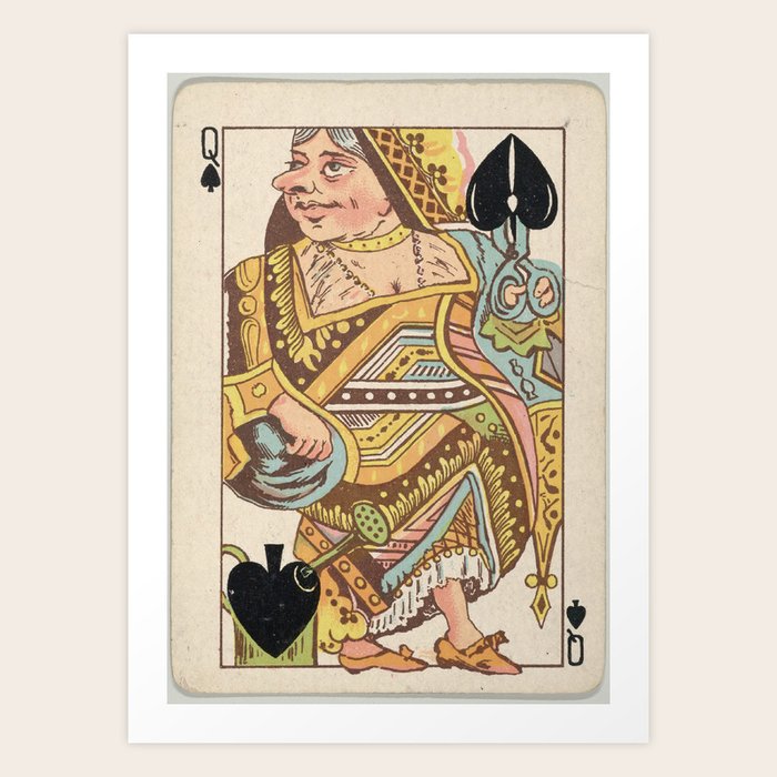 Vintage Playing Cards Queen