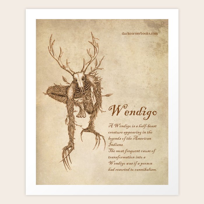 The Wendigo Art Print by Dark Corner Books | Society6
