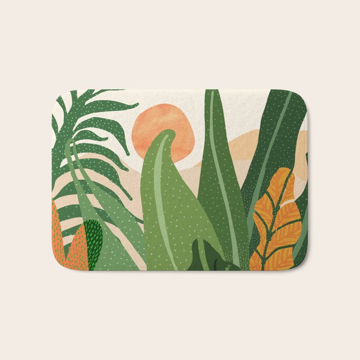 sunset bath mat