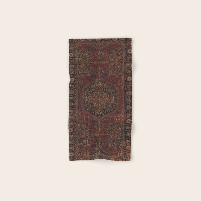 dark brown patterned towels