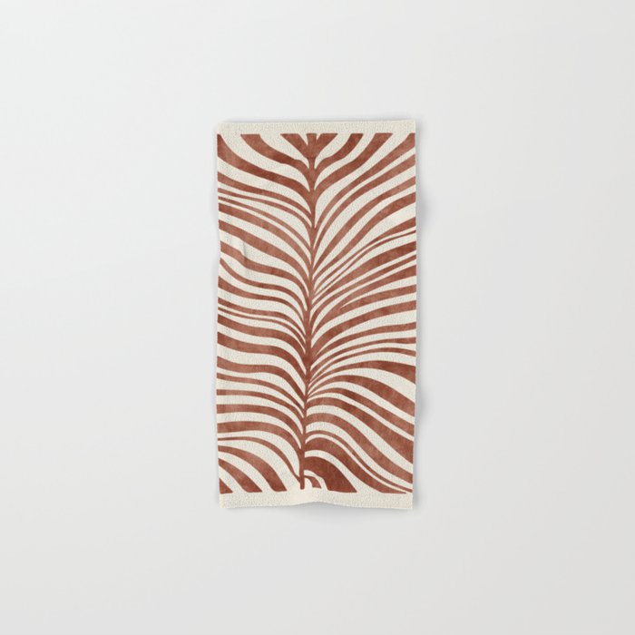 dark brown patterned towels