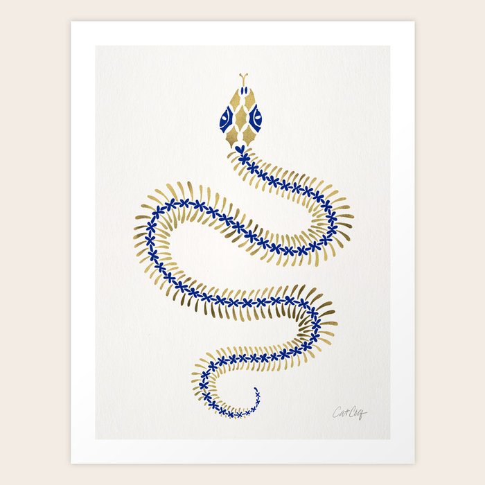 snake skeleton art