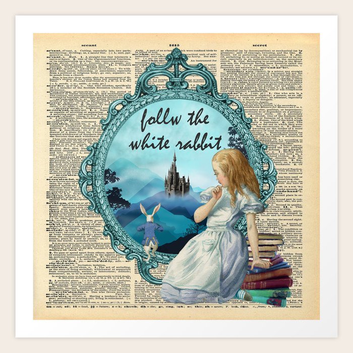 Vintage Dictionary Page Art