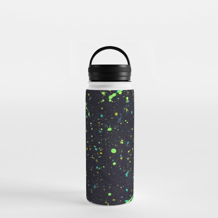 Blacklight Party Splatter Painting Version 2 Water Bottle by Daydreamer ...