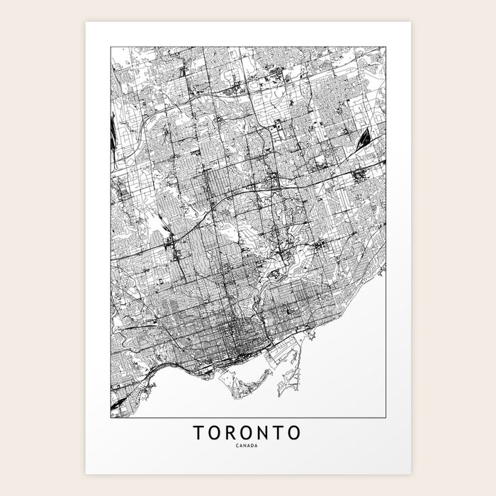 Art Decor Toronto Wall Art Toronto Print Gift Map of Toronto Modern ...