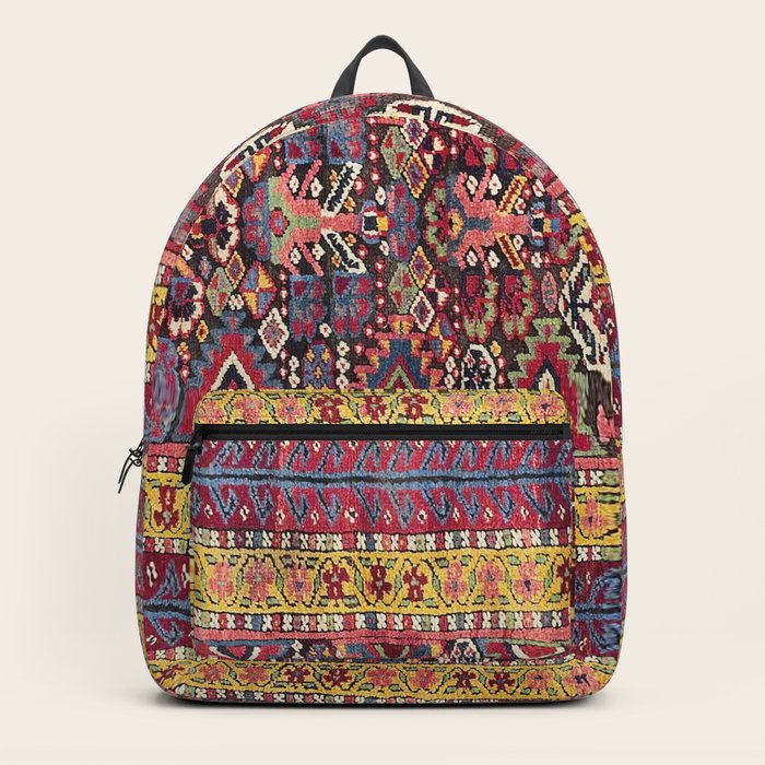 Kolyai Long Antique Persian Kurdish Rug Print Backpack by Vicky Brago ...