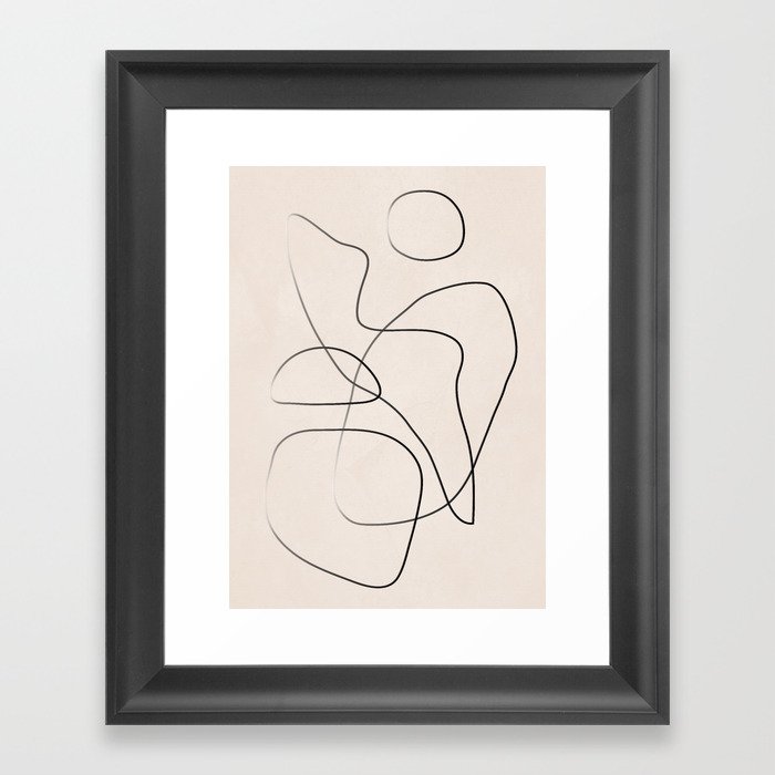 Abstract Line I Framed Art Print by Flow Line | Society6