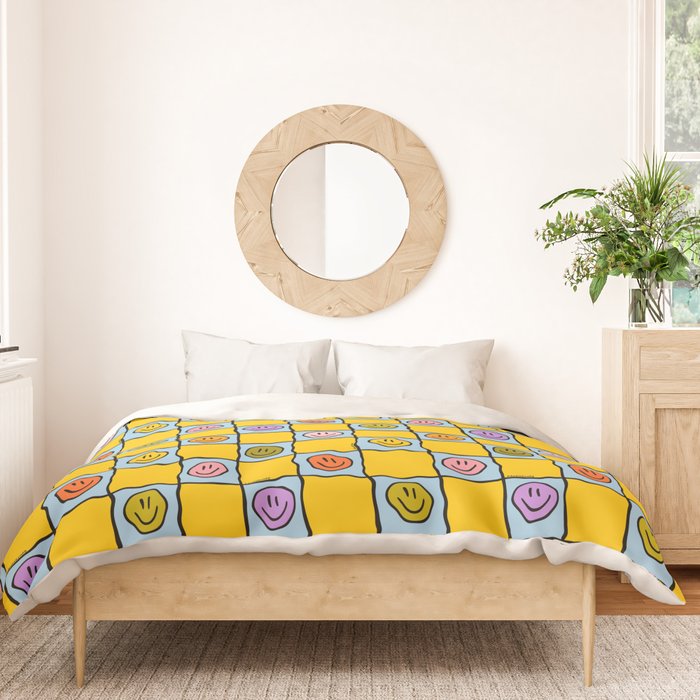 faces duvet cover