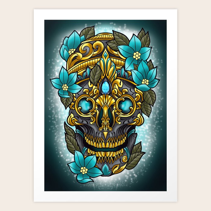 Tibetan Skull Art