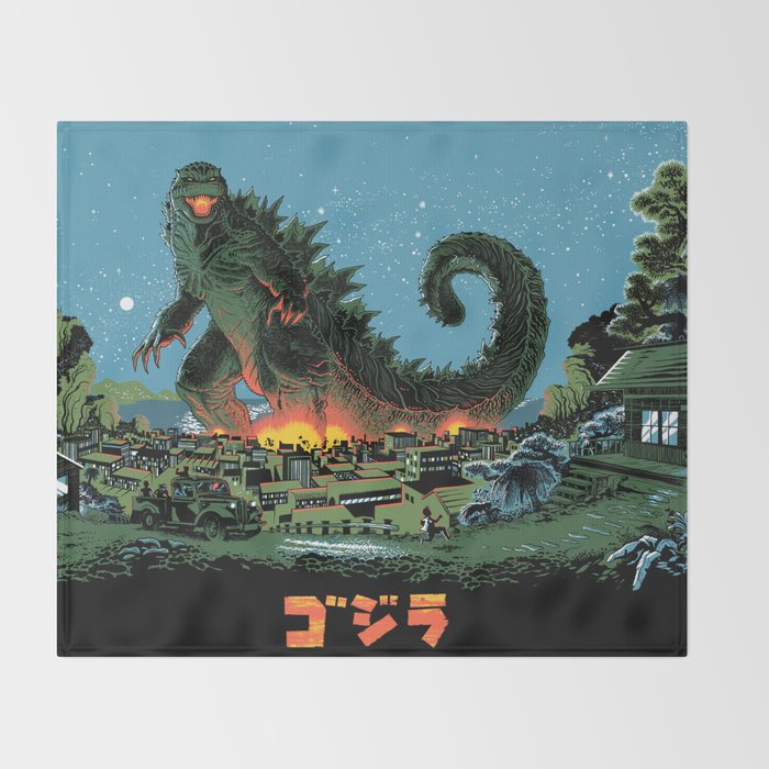 godzilla blanket throw