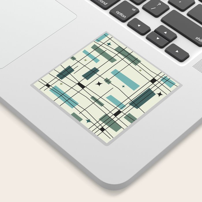 Mid Century Art Bauhaus Style Sticker by MaHe`s Art Shop | Society6