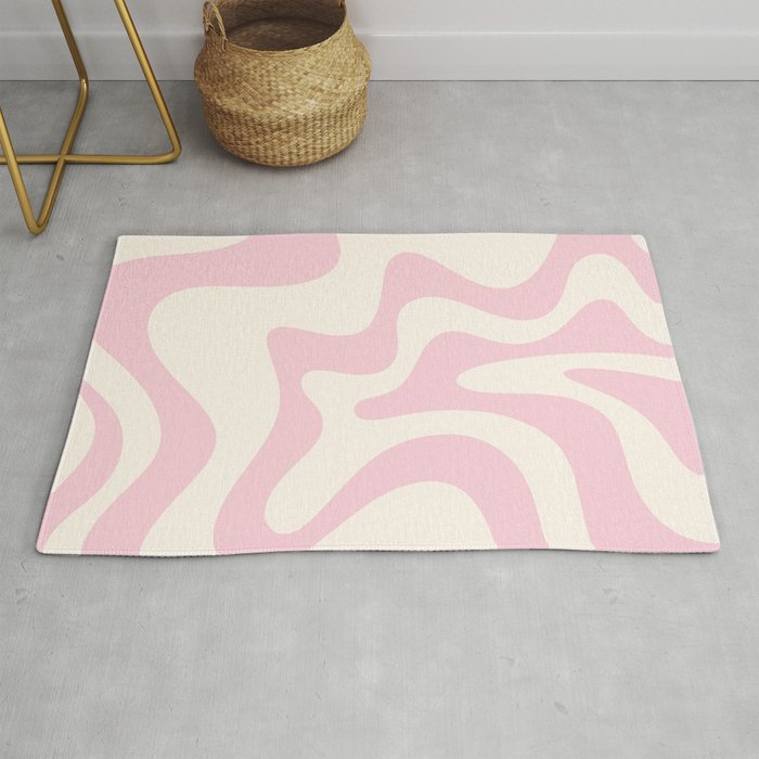 light pink patterned rug