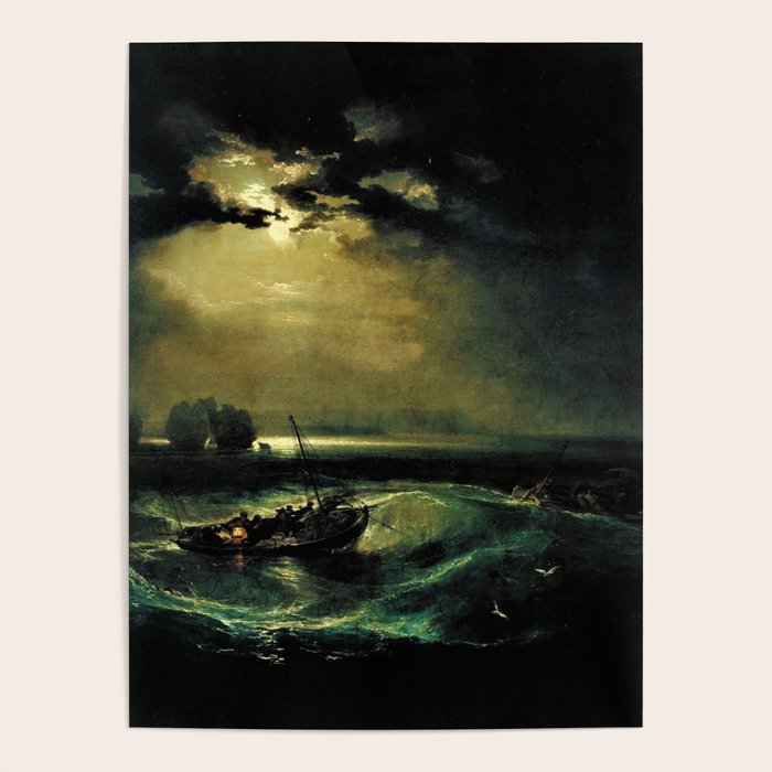 Fishermen at Sea by Joseph Mallord William Turner Poster by Atlantic ...