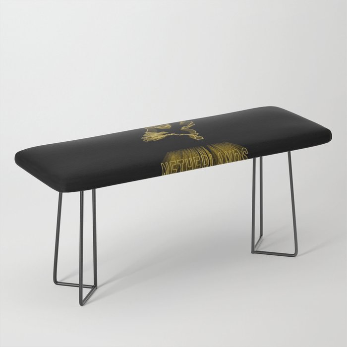 Map of Netherlands, Gold Map Bench by Allexxandarx | Society6