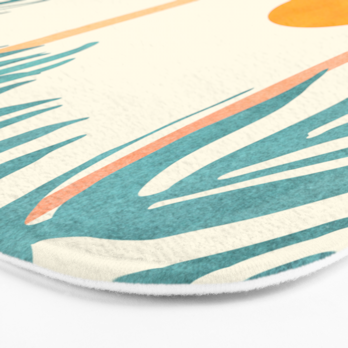 sunset bath mat