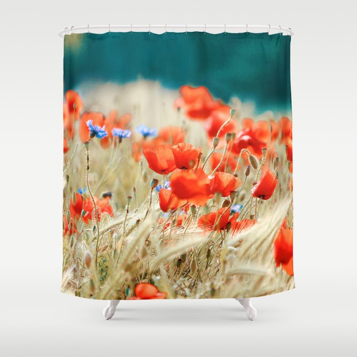 Red Poppies Shower Curtain By The Hornitos Company Society6