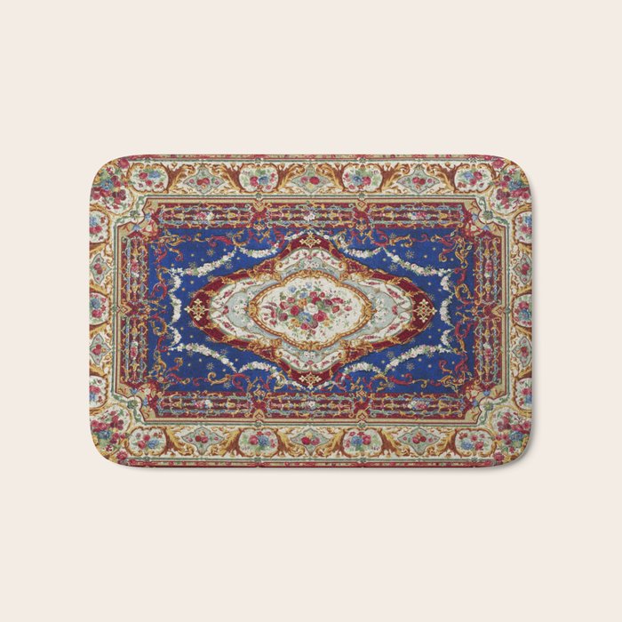 oriental pattern bath mat