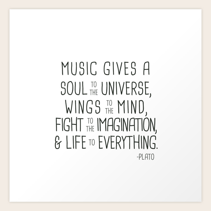 Music Gives A Soul To The Universe Canvas