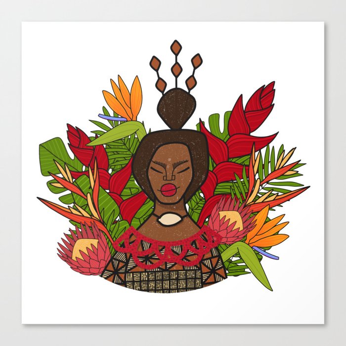 UrbanNesian Floral Tongan Queen Canvas Print by Urban Nesian | Society6