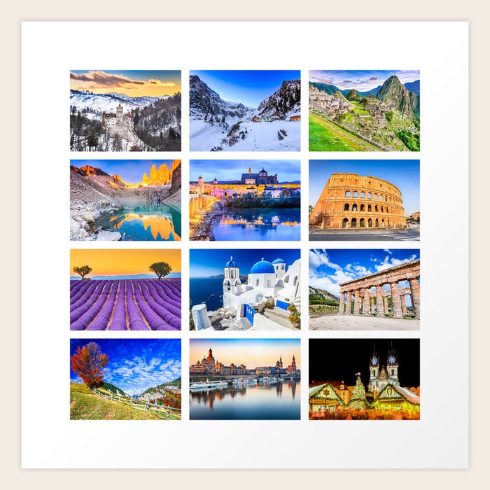 Beautiful Places Around The World Collage