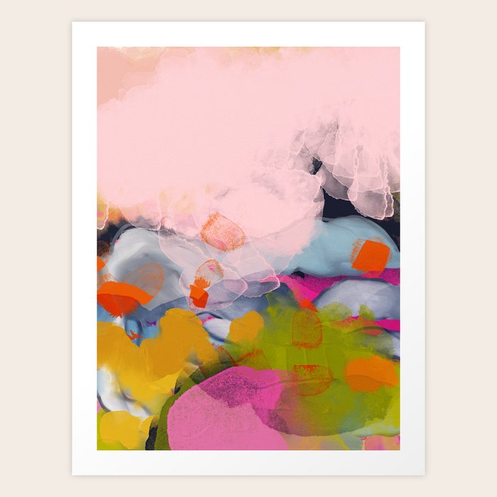 abstract pastel art print