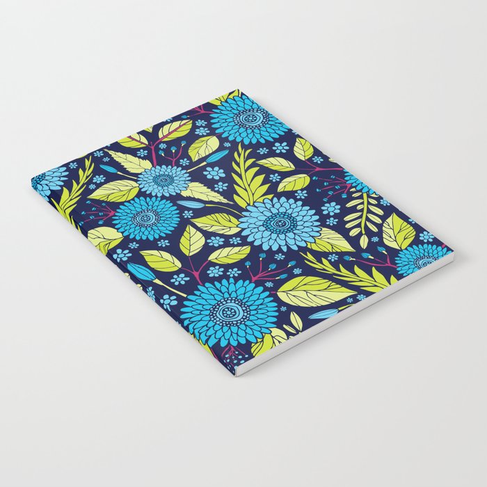 turquoise floral pattern