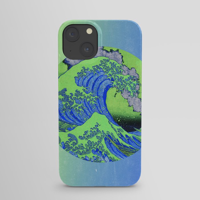 Great Wave Off Kanagawa Mount Fuji Eruption with Gradient iPhone Case by Photography by Anthony ...