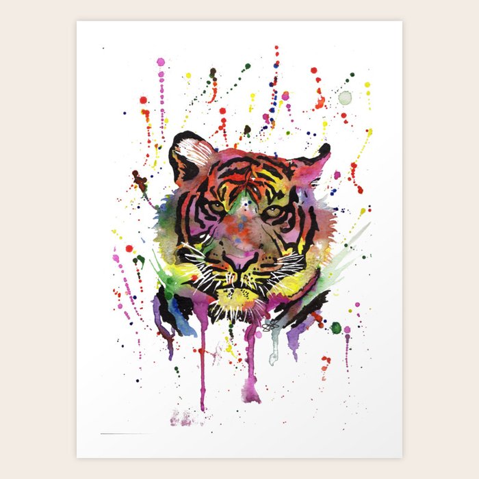Rainbow Tiger Drawing
